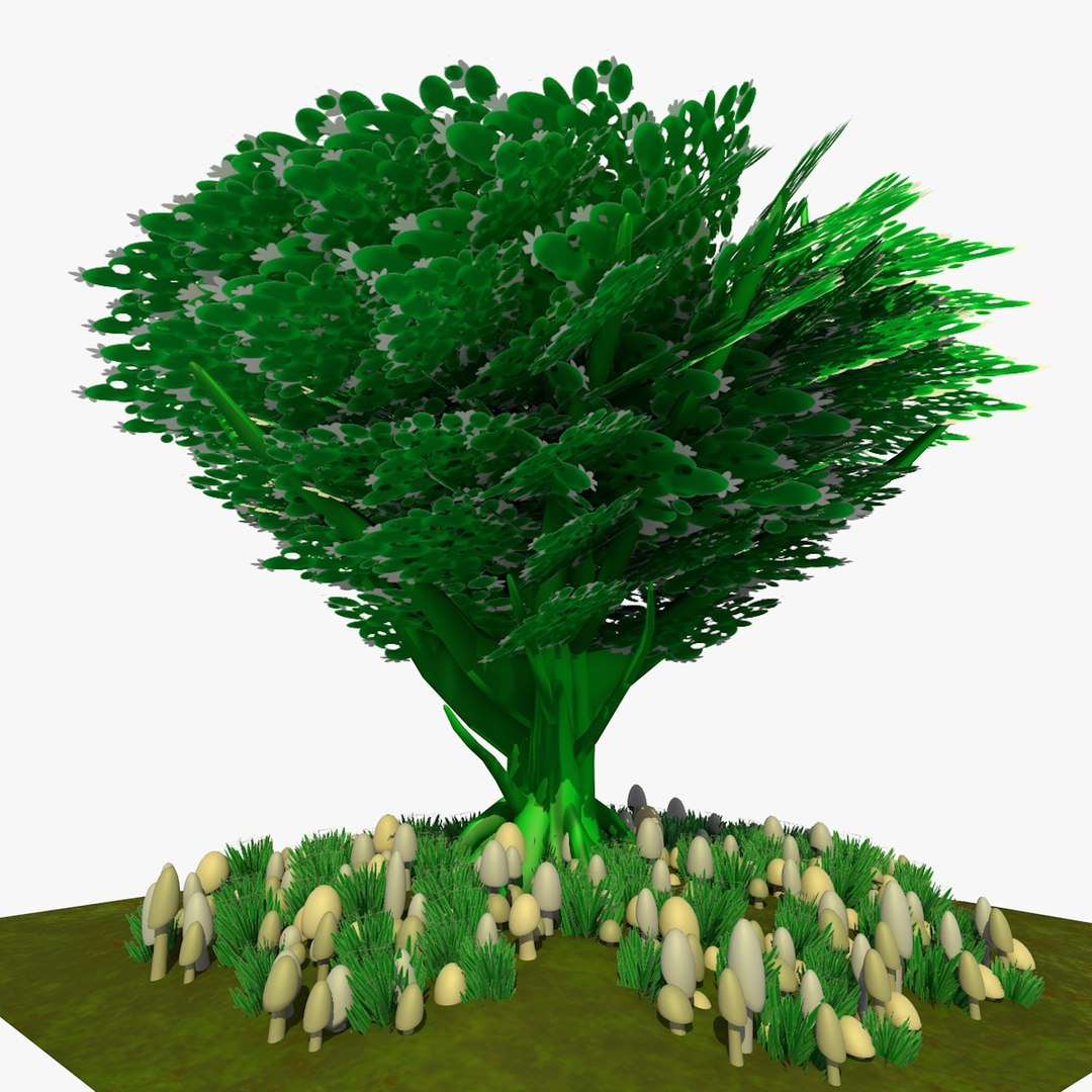 3ds Max Cartoon Tree