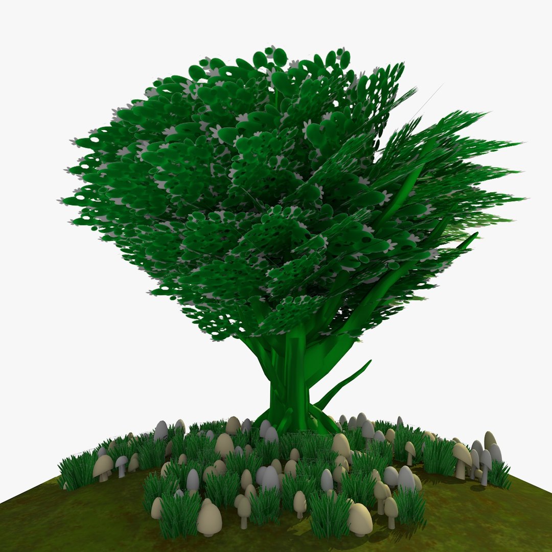 3ds Max Cartoon Tree