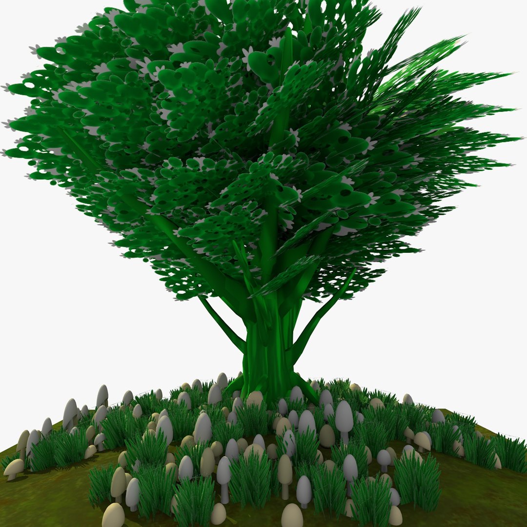 3ds Max Cartoon Tree