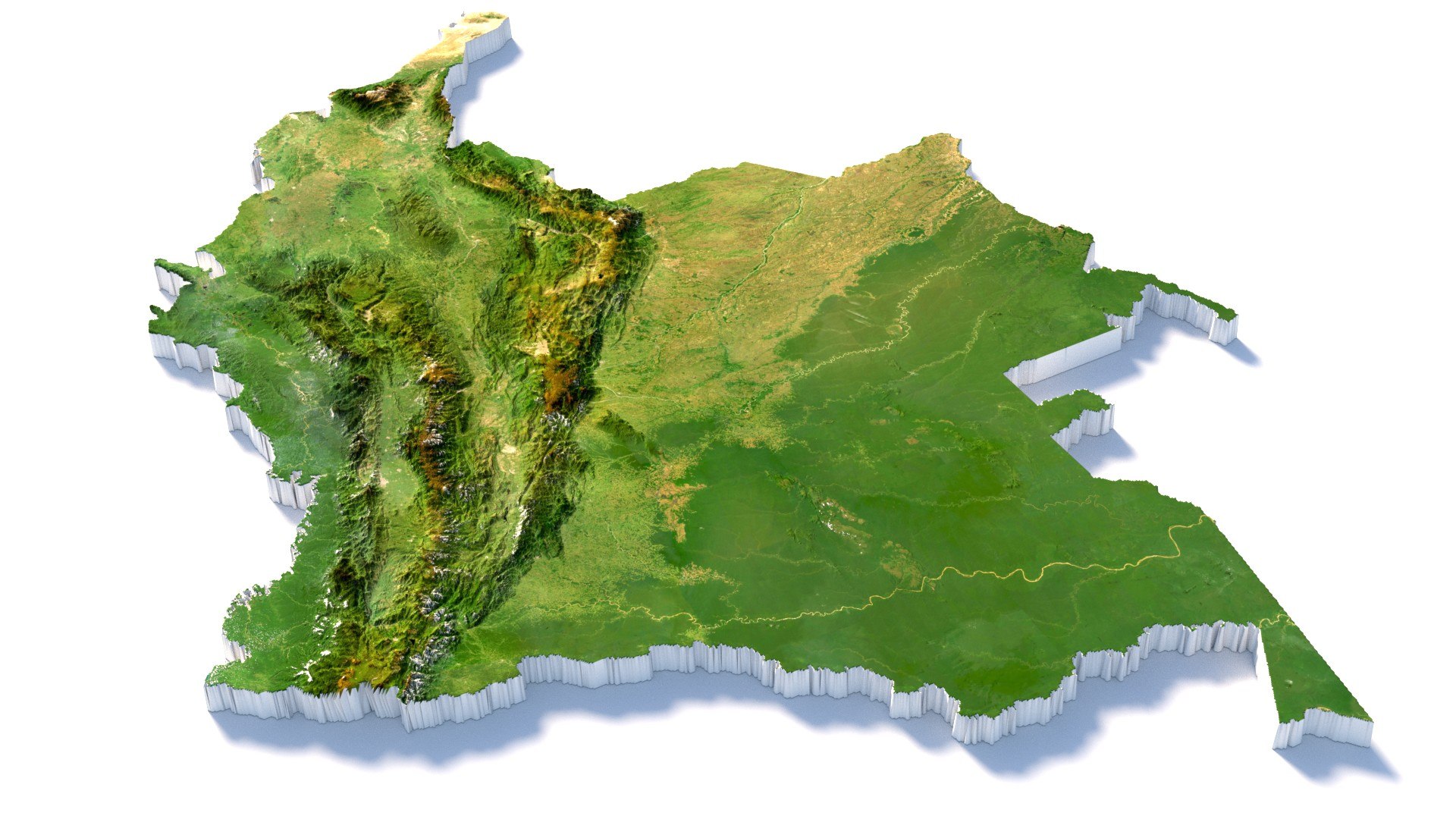 Colombia Terrain Map Model - TurboSquid 2336000
