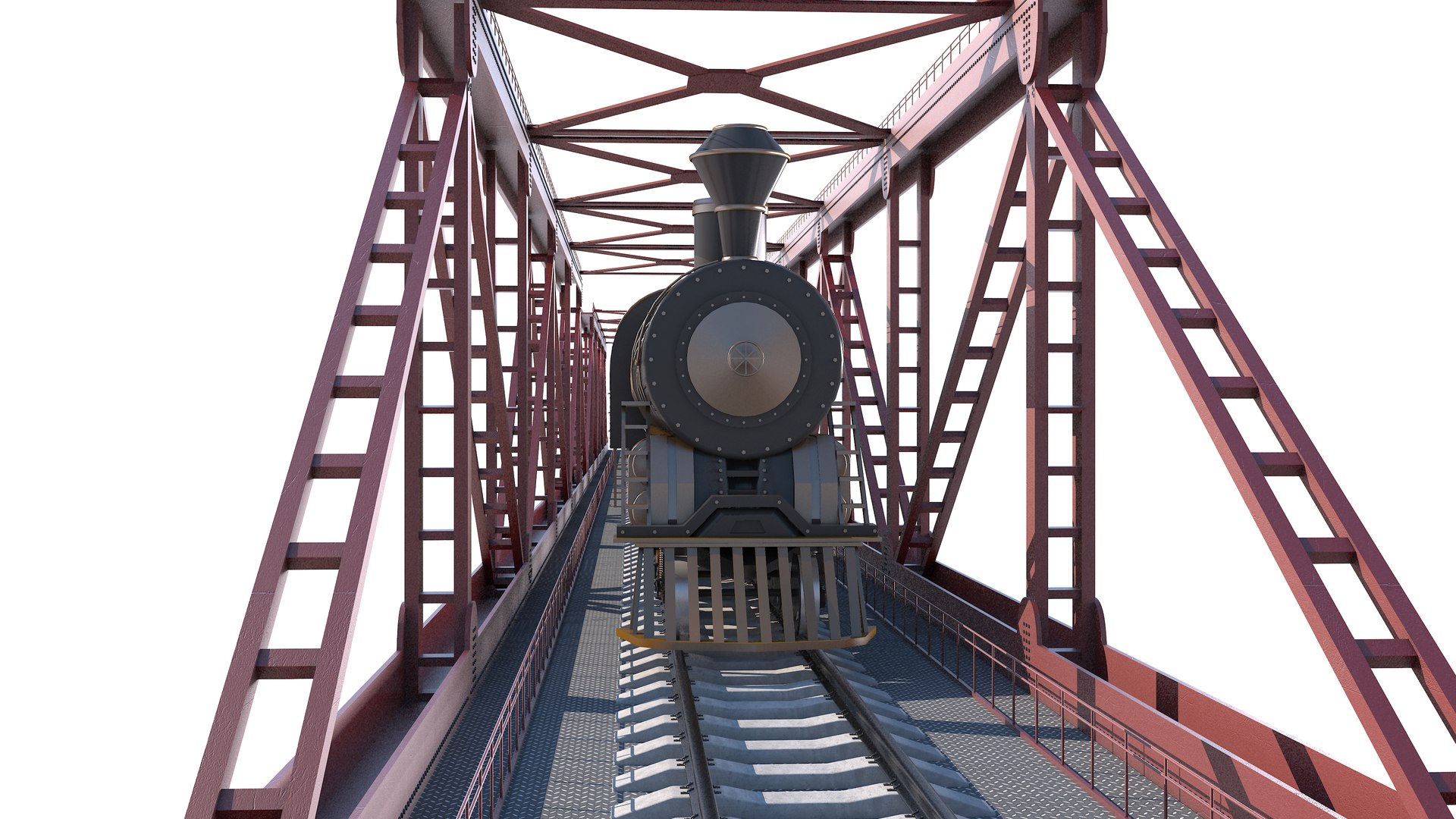 Railway Bridge and Train 3D model - TurboSquid 1834219