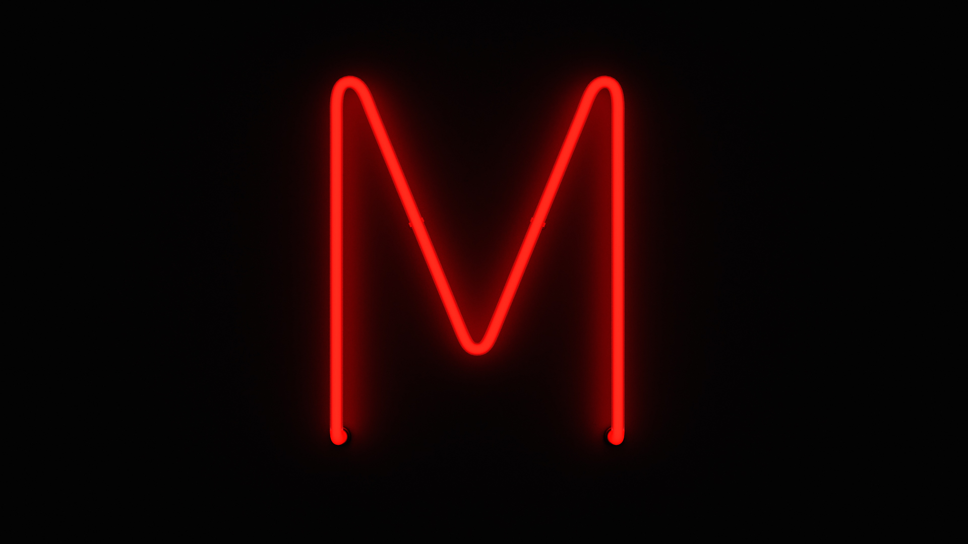 3D model Neon Red Alphabet M - TurboSquid 2151177