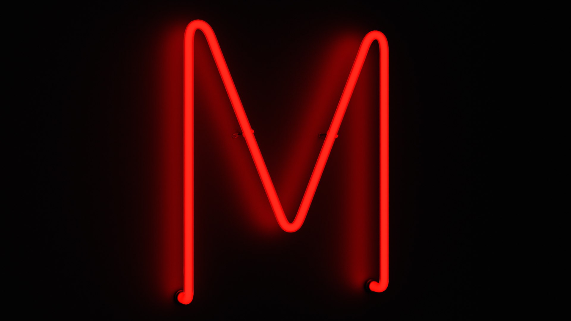 3D model Neon Red Alphabet M - TurboSquid 2151177