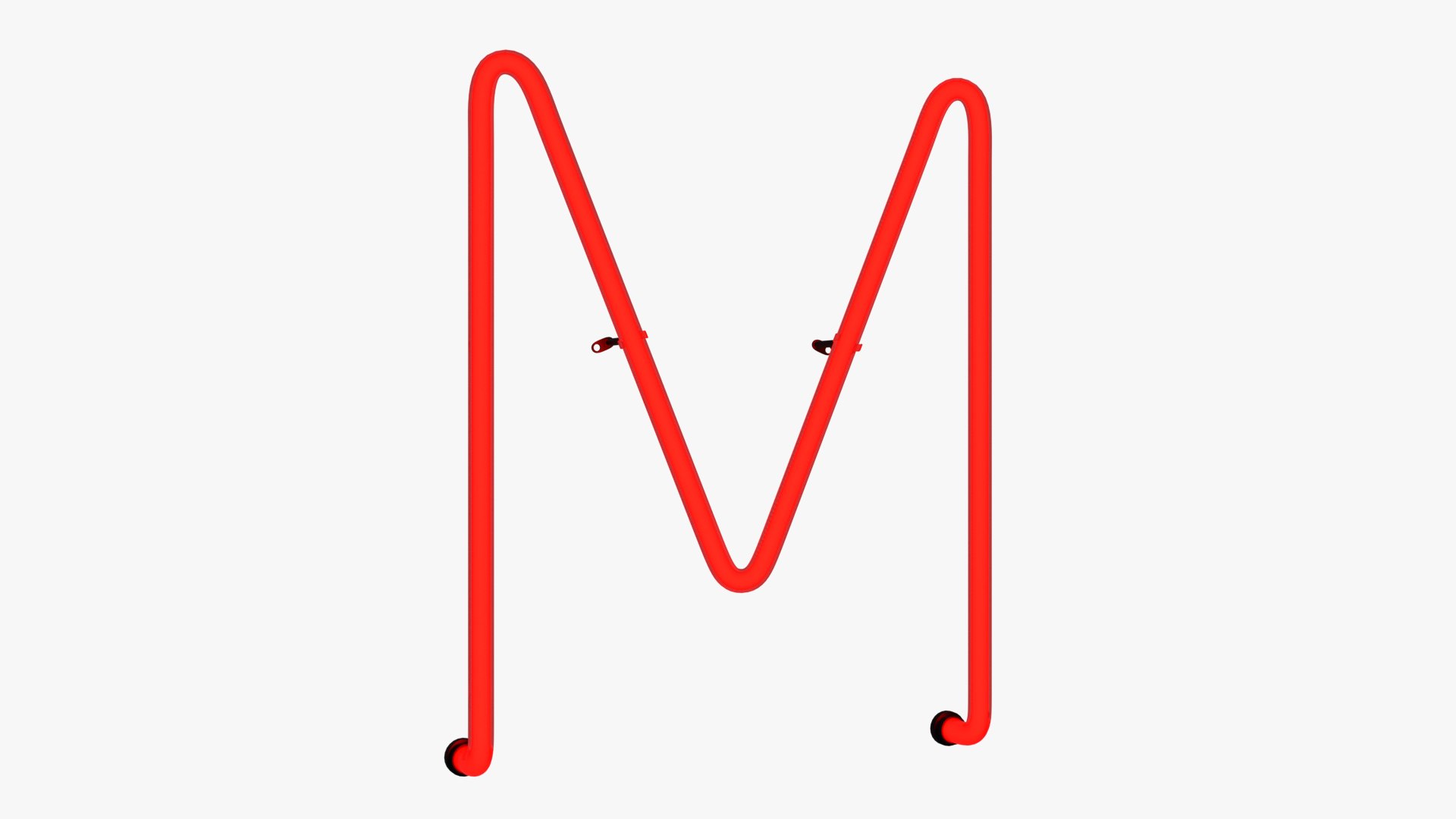 3D model Neon Red Alphabet M - TurboSquid 2151177