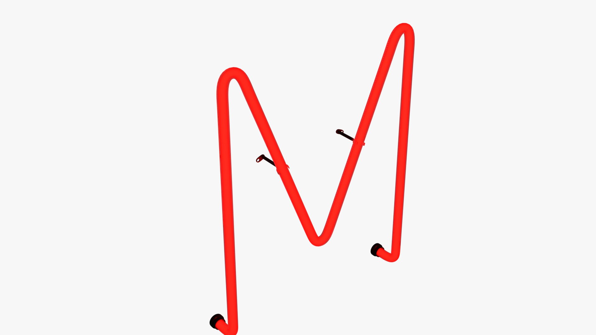 3D model Neon Red Alphabet M - TurboSquid 2151177