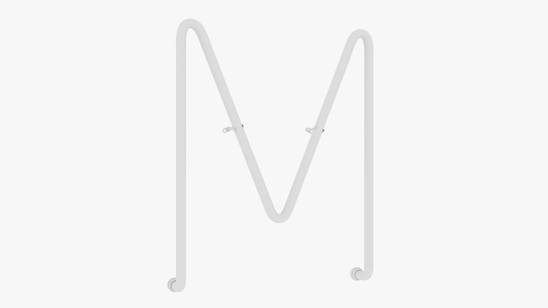 3D Model Neon Red Alphabet M - TurboSquid 2151177