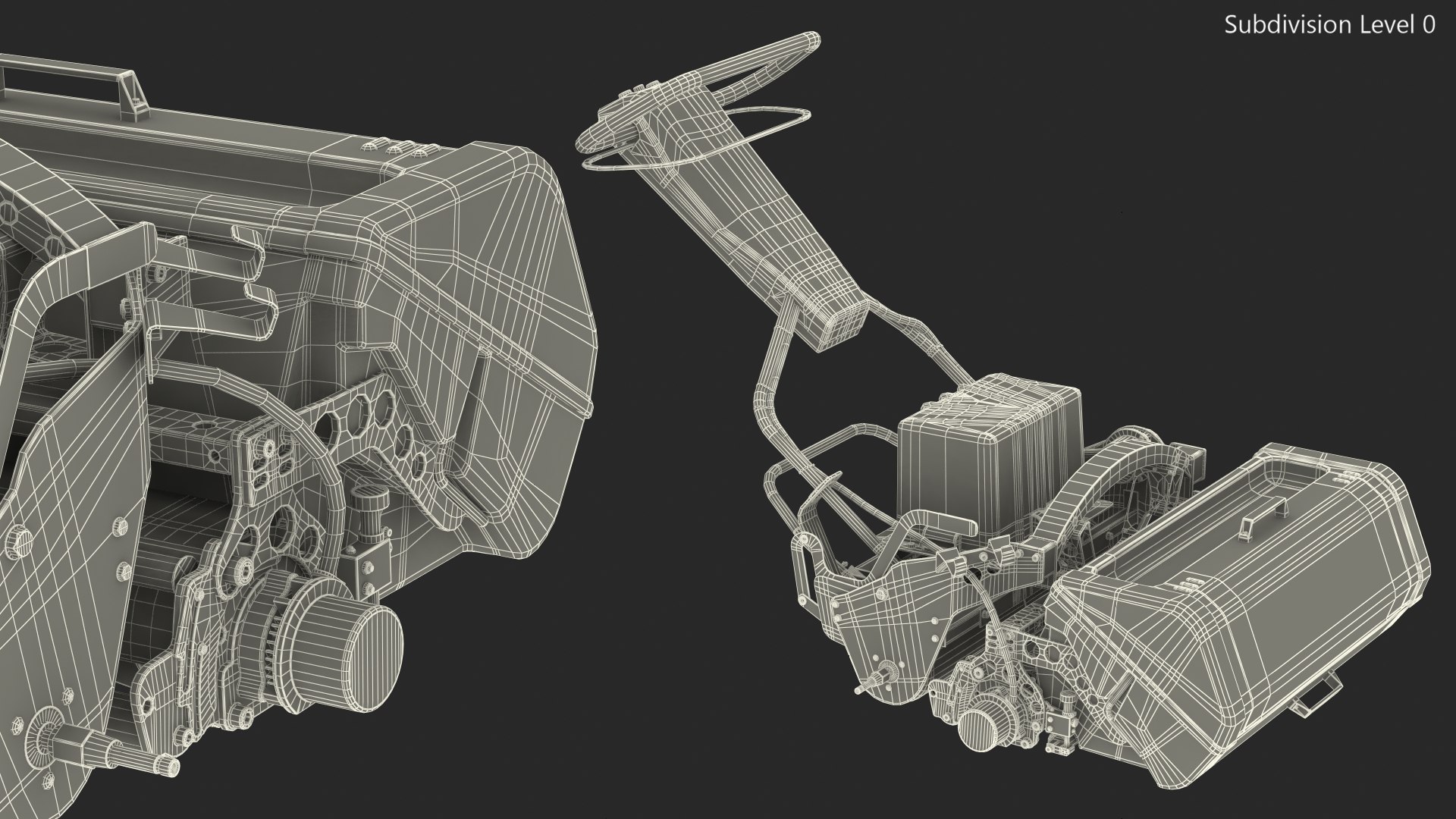 Professional walk reel mower 3D model - TurboSquid 1685075