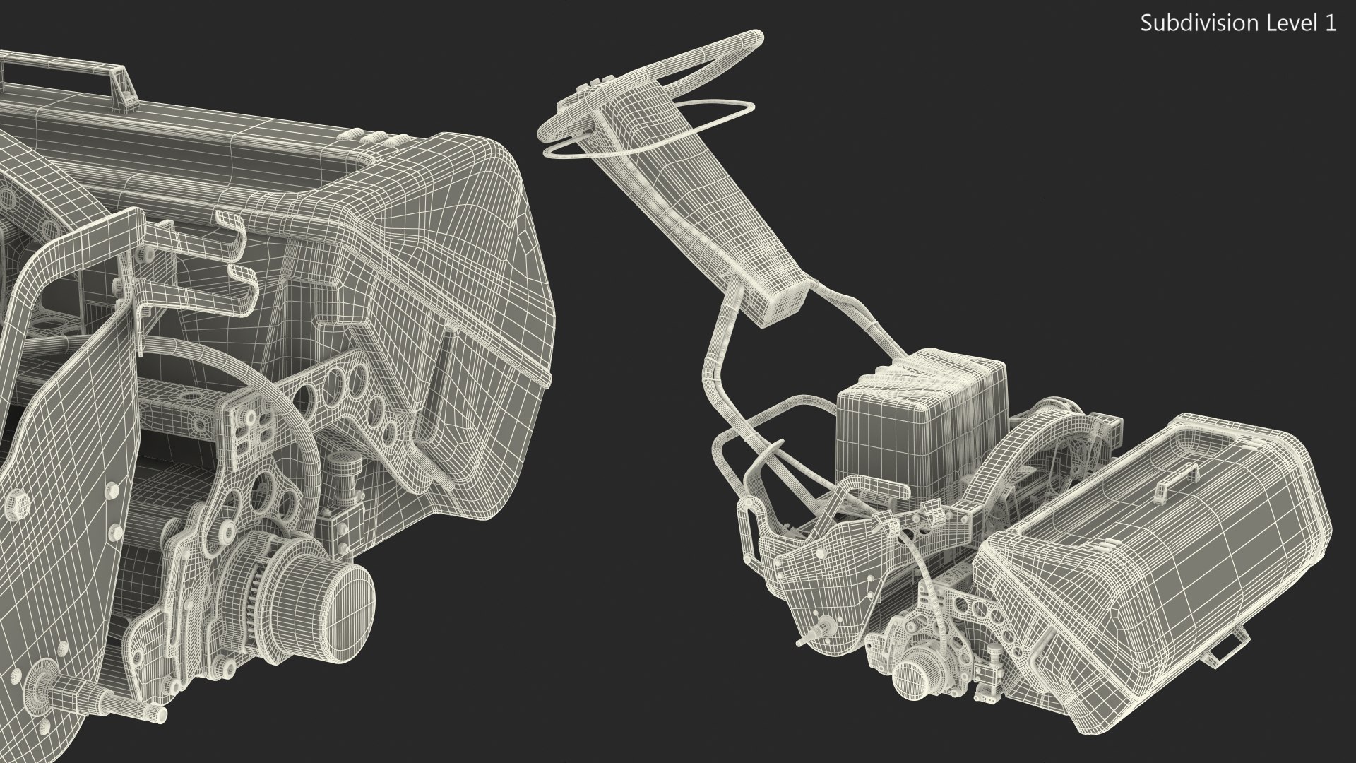 Professional walk reel mower 3D model - TurboSquid 1685075