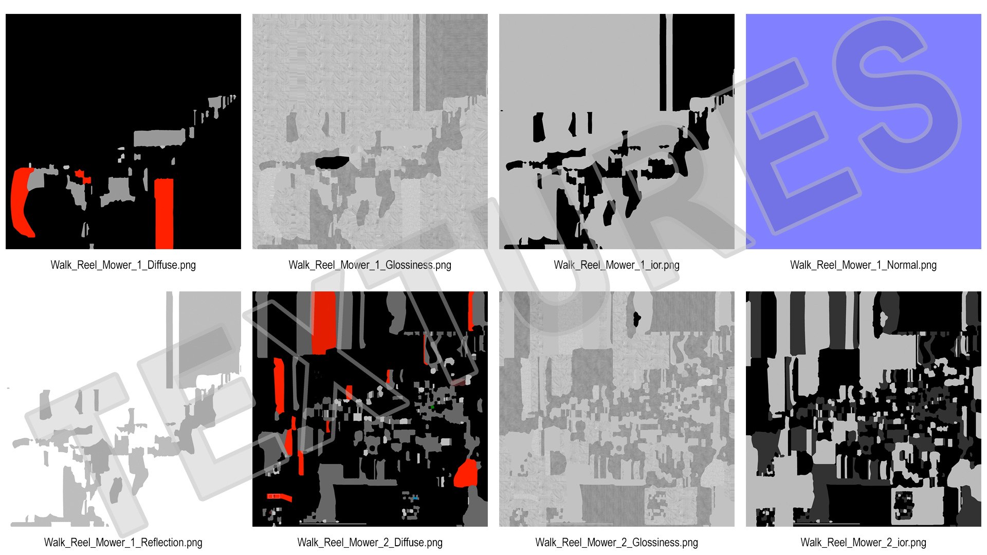 Professional walk reel mower 3D model - TurboSquid 1685075