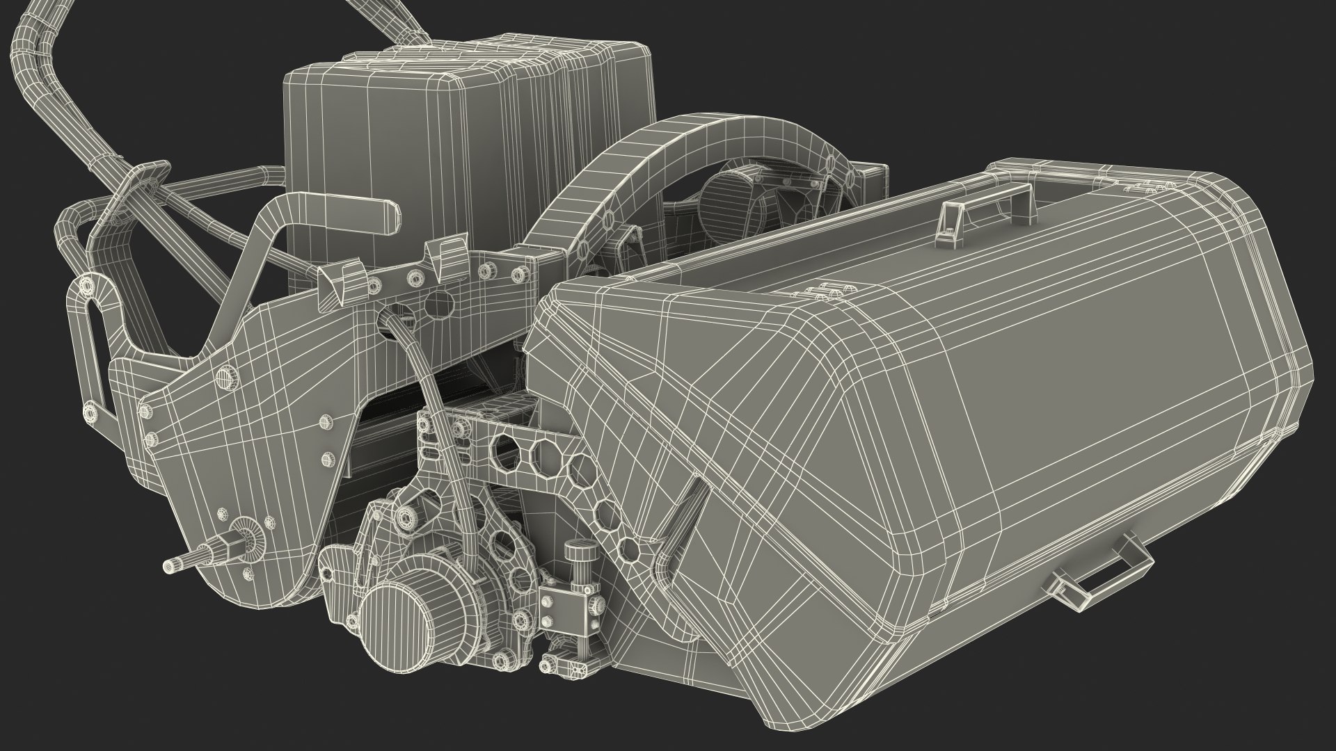 Professional walk reel mower 3D model - TurboSquid 1685075