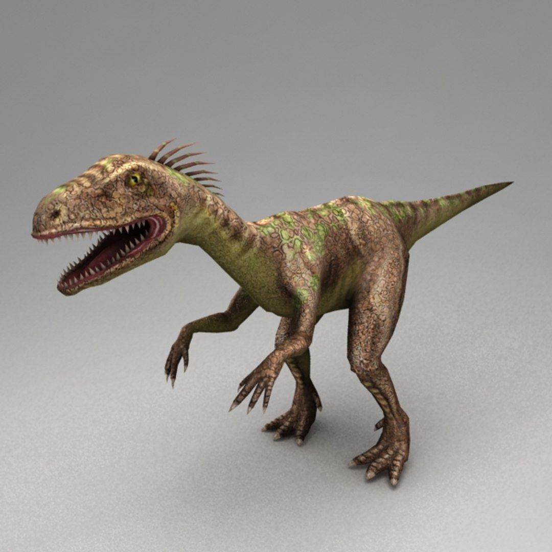 rigged raptor animation 3d model