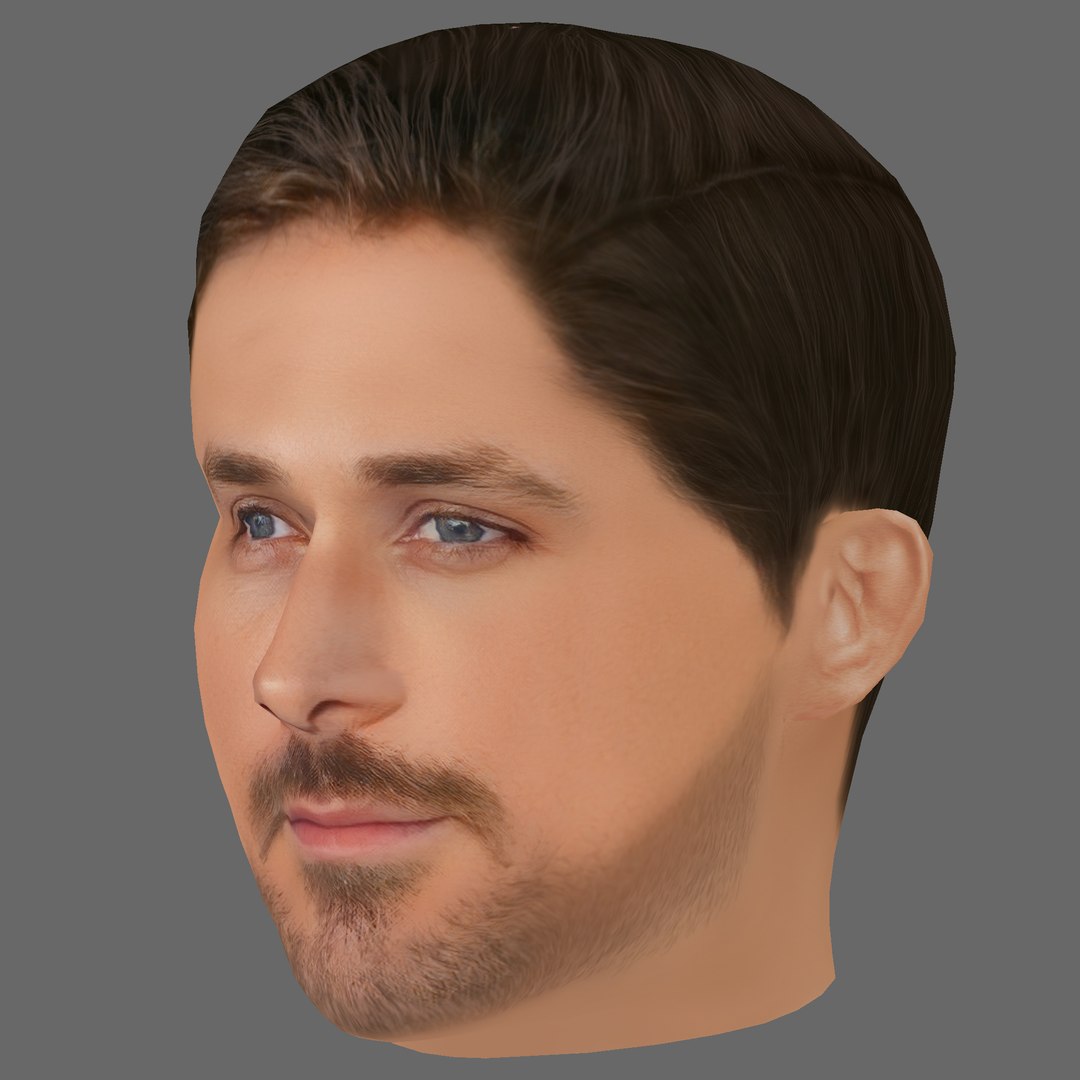 3D Ryan Gosling Head - Low Poly Head For Game - TurboSquid 2219405
