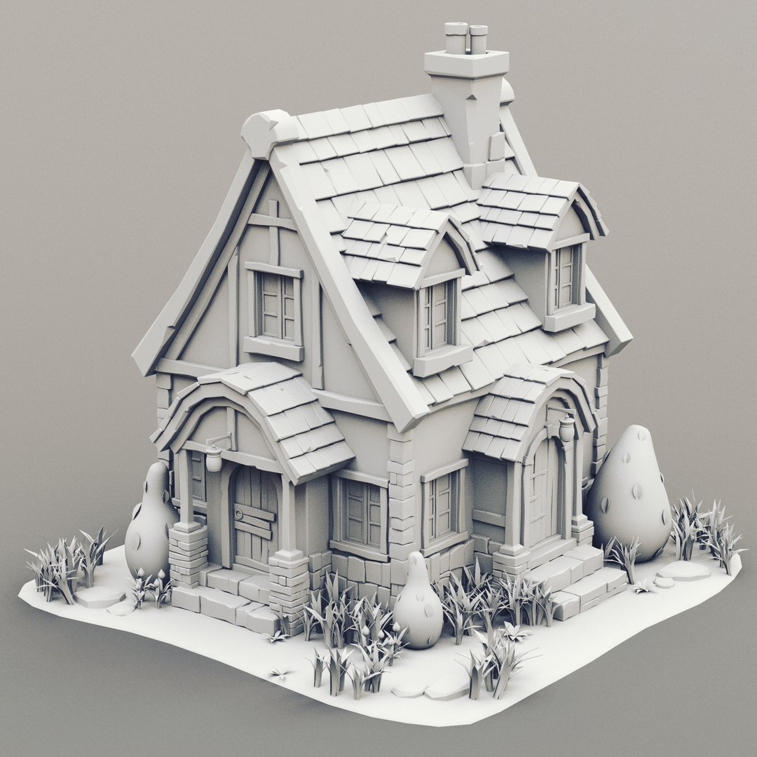 Small Cottage 02 Model - TurboSquid 2114515