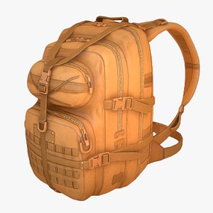 Military Backpack 3d Model