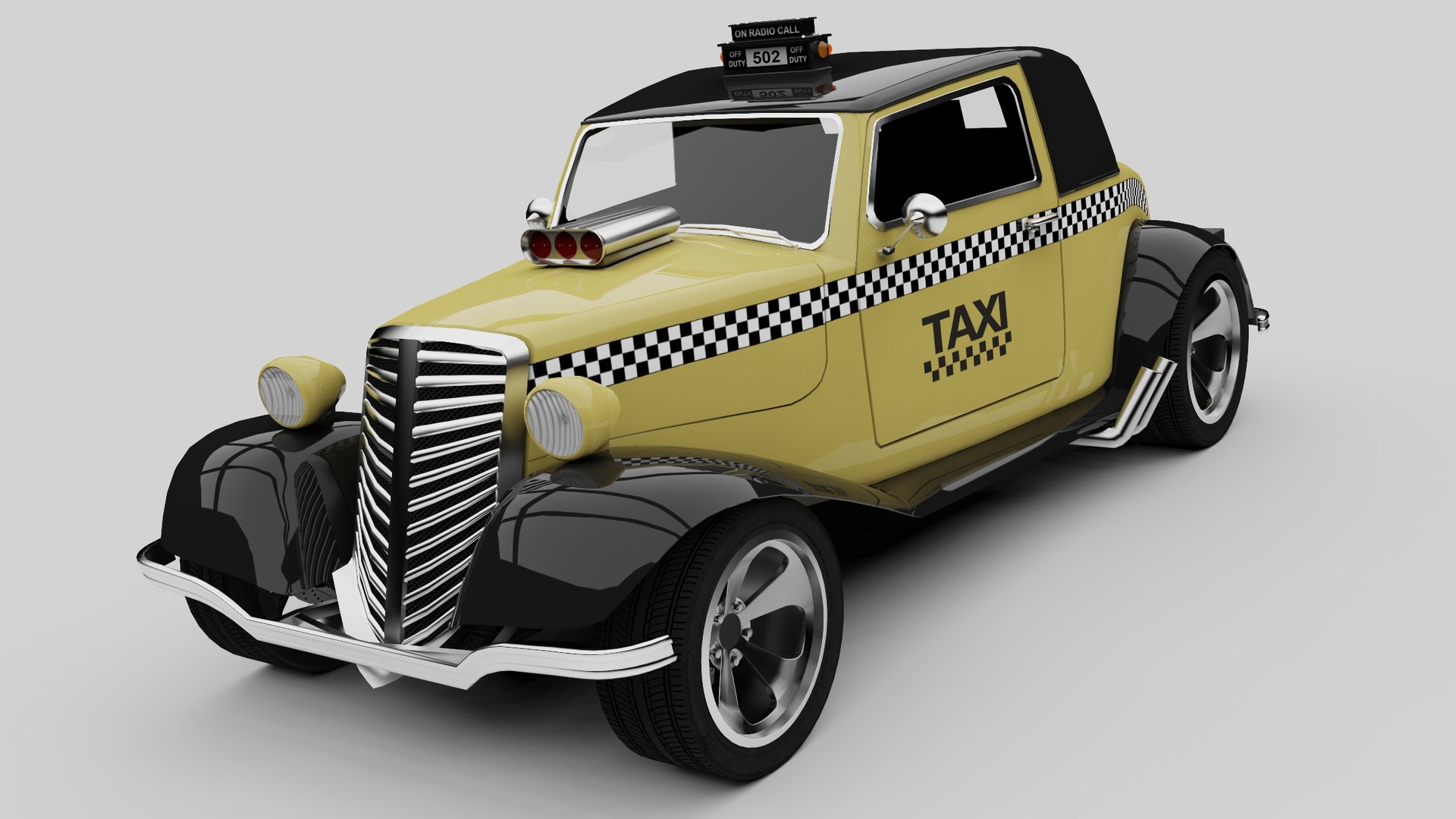3D Unity 3D Generic HotRod RAT Taxi - TurboSquid 1800037