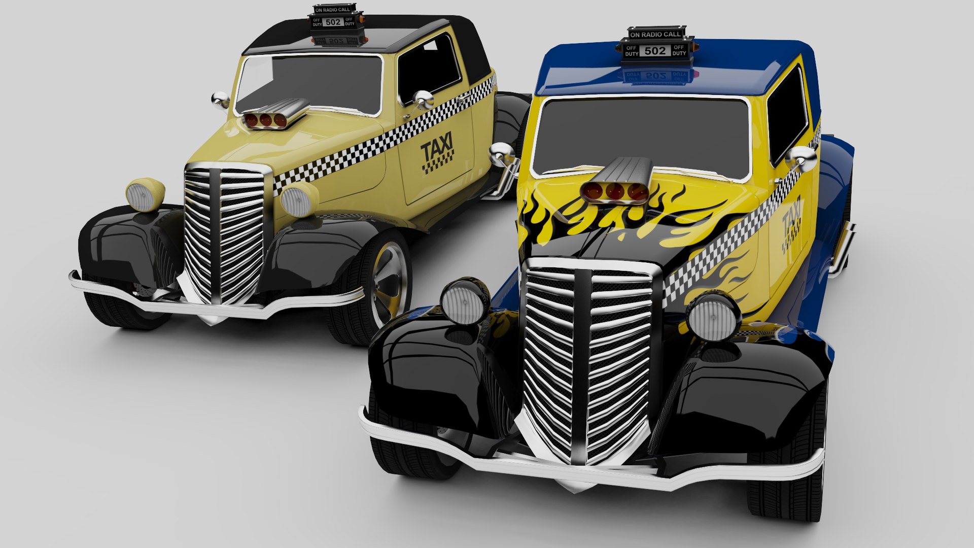 modelo 3d Unity 3D Genérico HotRod RAT Taxi - TurboSquid 1800037