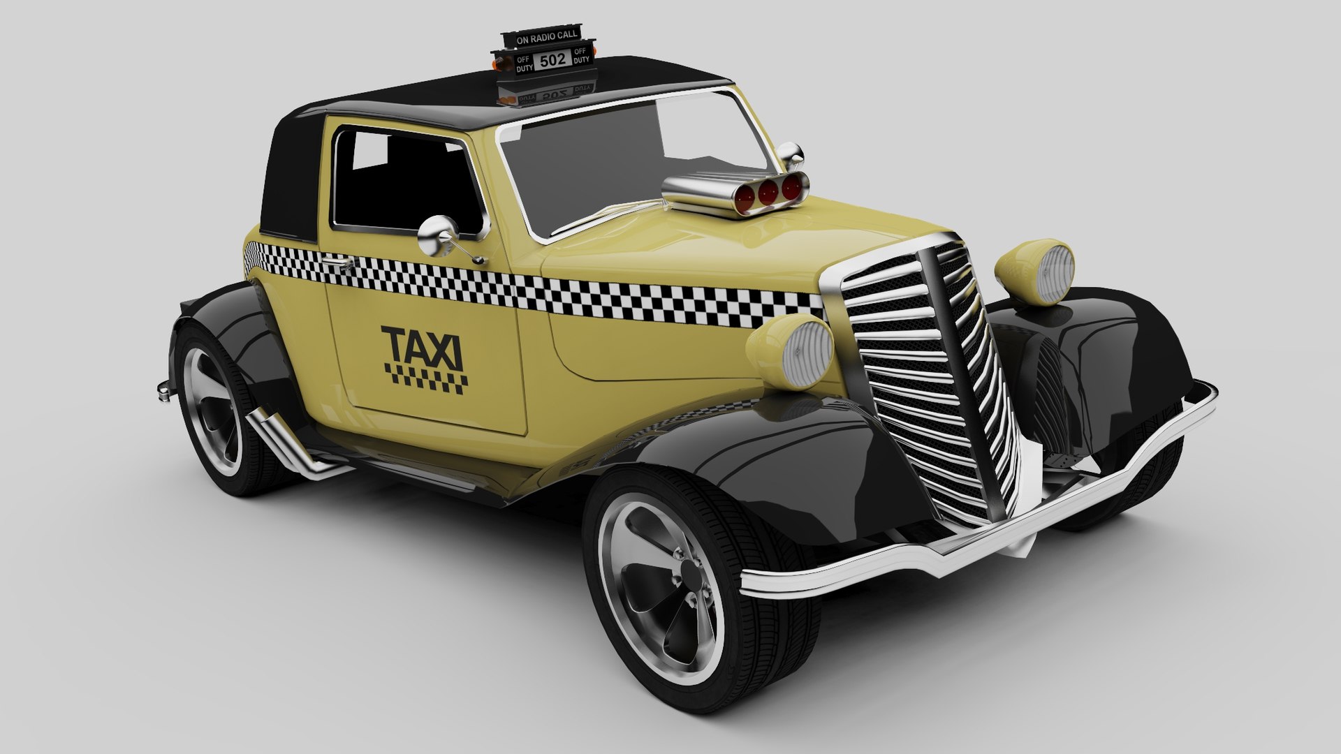 3D Unity 3D Generic HotRod RAT Taxi - TurboSquid 1800037