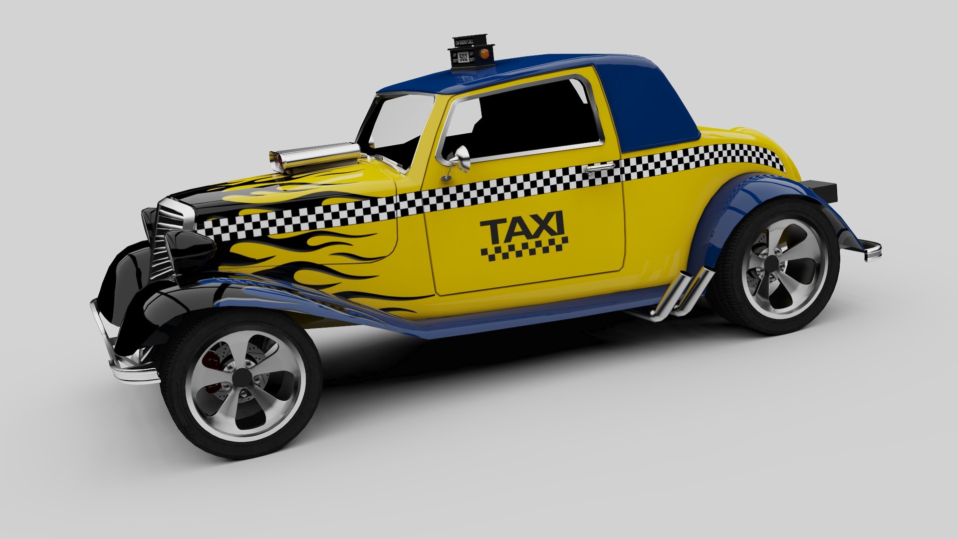 3D Unity 3D Generic HotRod RAT Taxi - TurboSquid 1800037