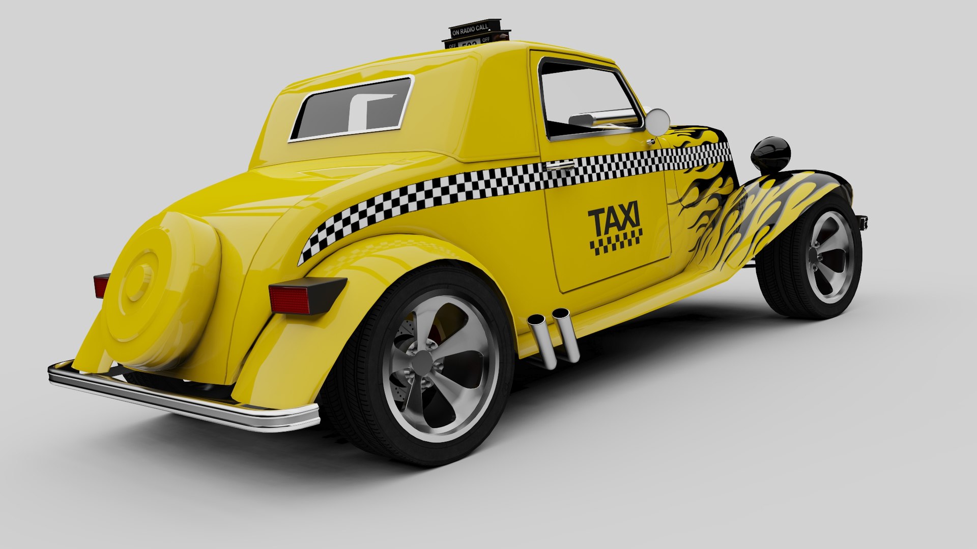 3D Unity 3D Generic HotRod RAT Taxi - TurboSquid 1800037
