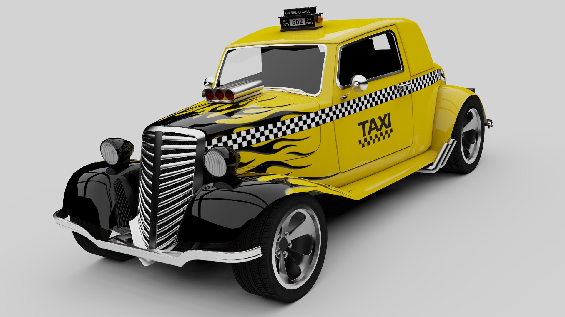 3D Unity 3D Generic HotRod RAT Taxi - TurboSquid 1800037