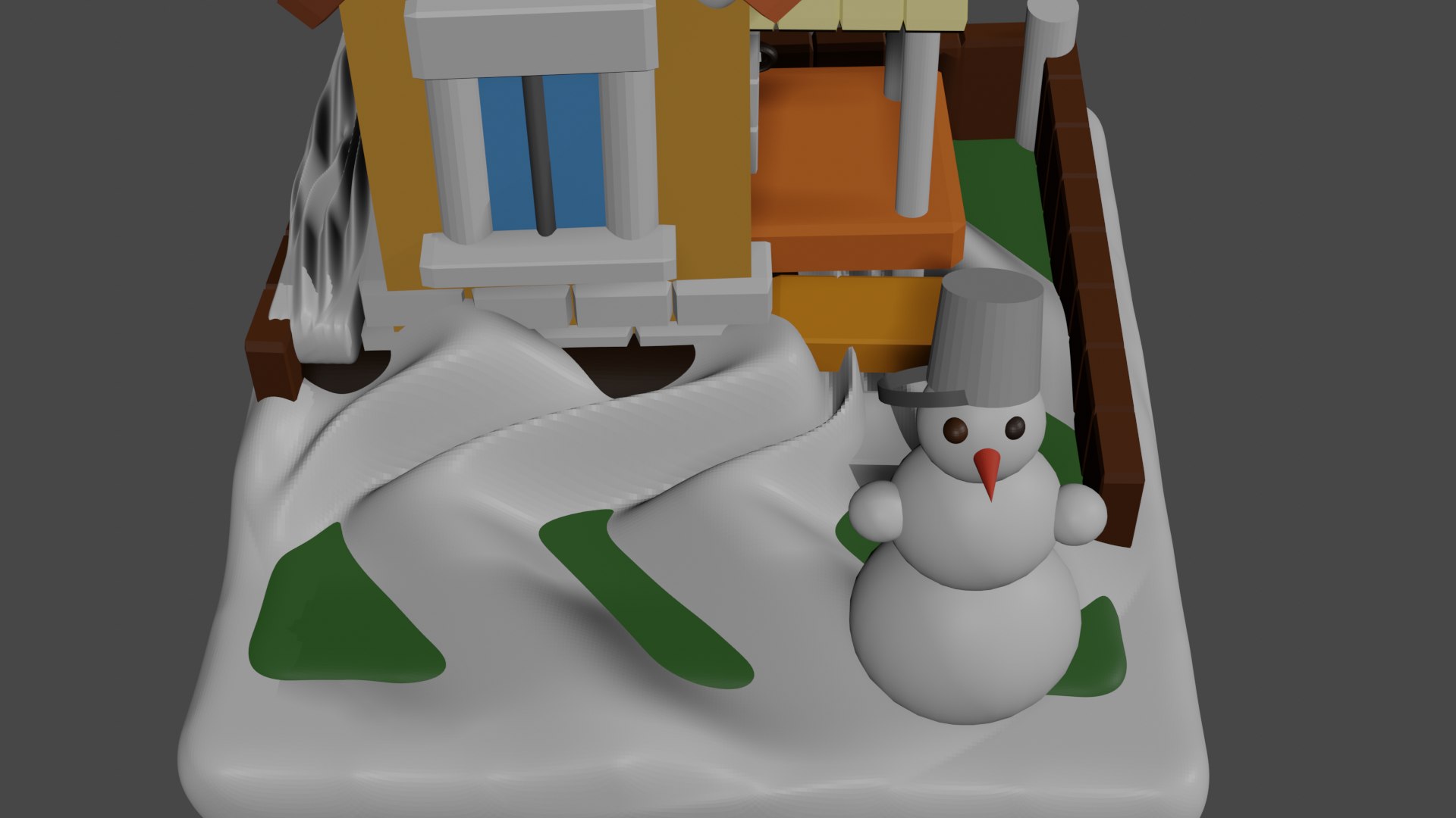 3D A House With A Winter Mood Model - TurboSquid 2168354