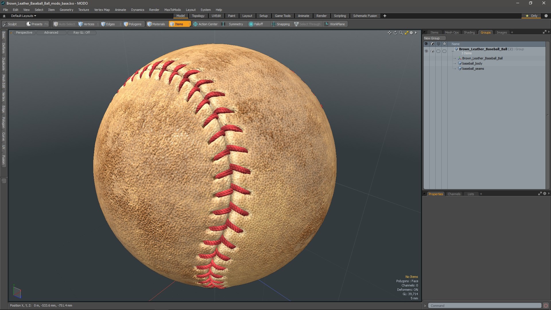 Brown Leather Baseball Ball 3D Model - TurboSquid 2202472