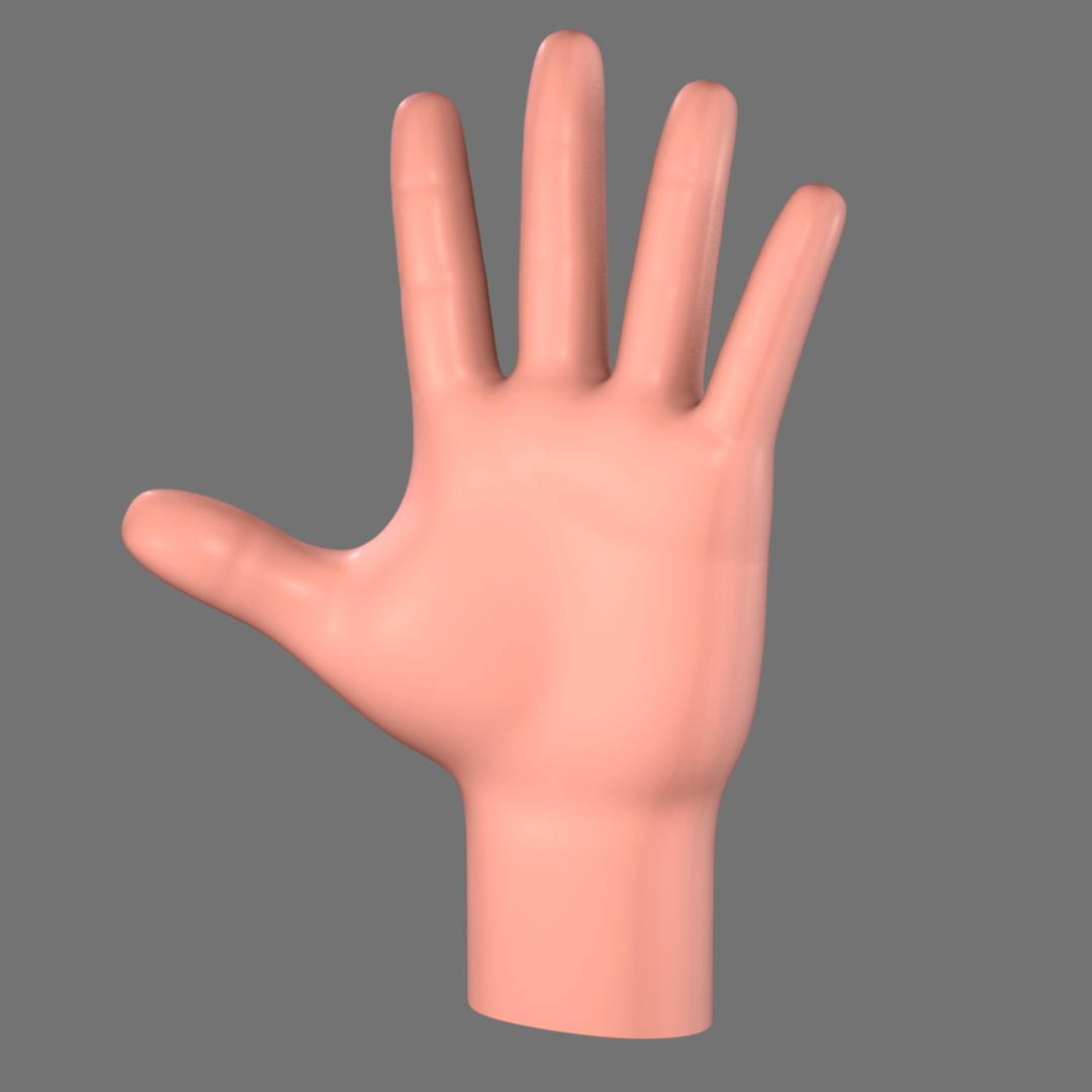 3d cartoon hand reference