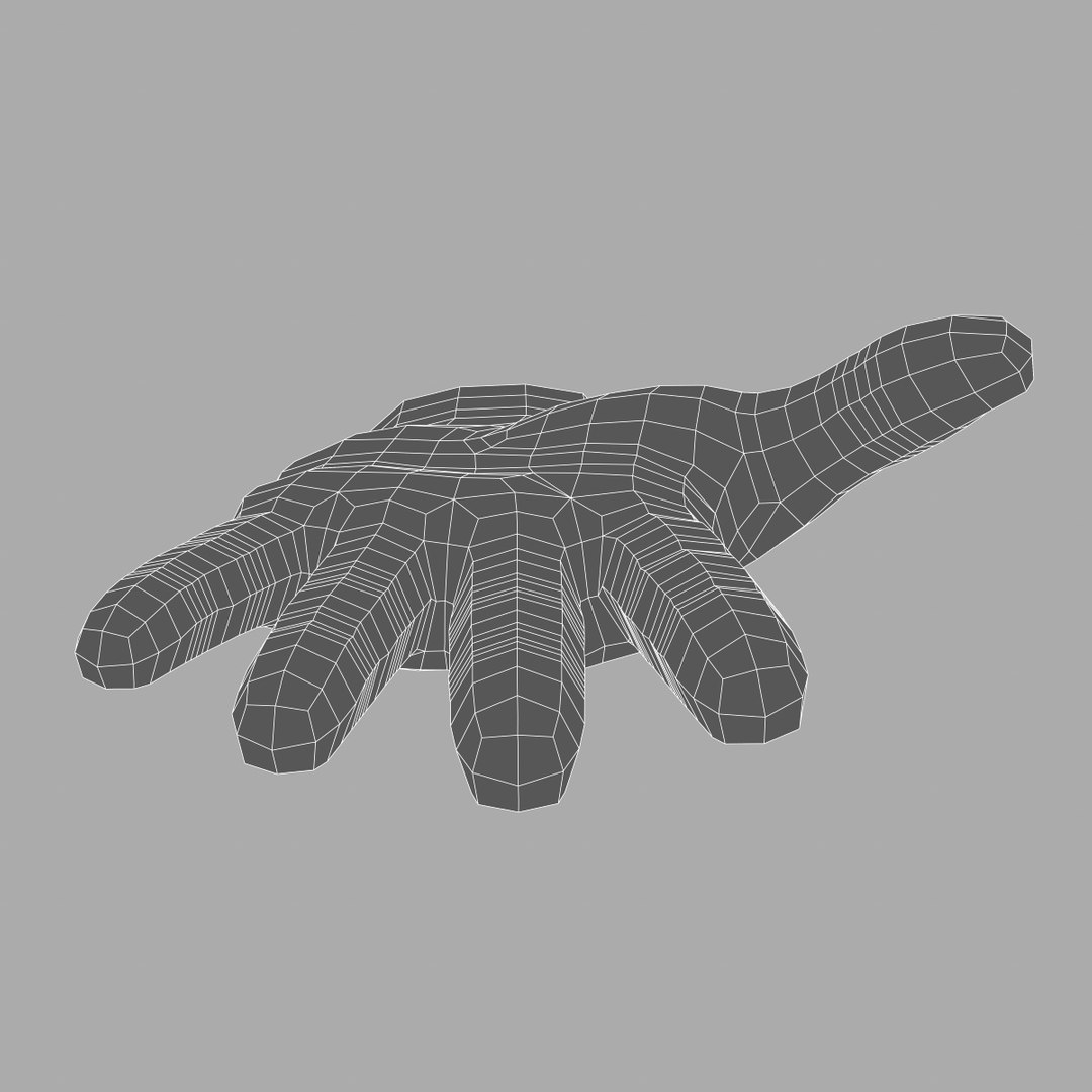 3d model cartoon hand no:7