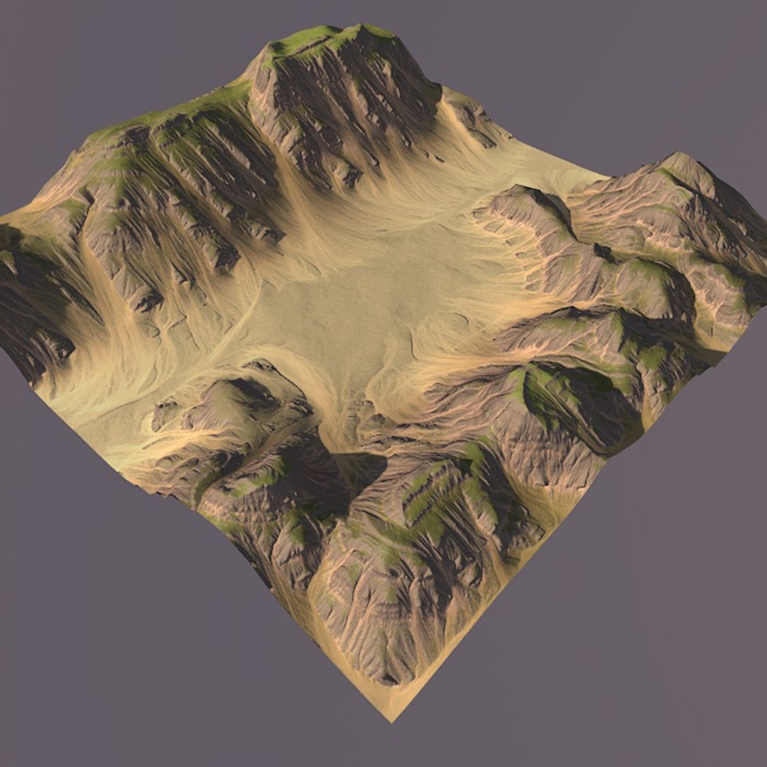 3d model mountain maps terrain