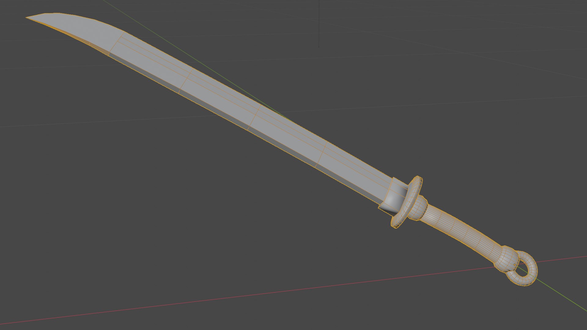 Low-Poly Wakizashi 3D Model - TurboSquid 2130429