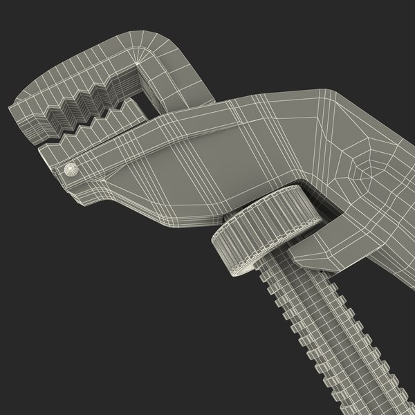 pipe wrench v2 3d model
