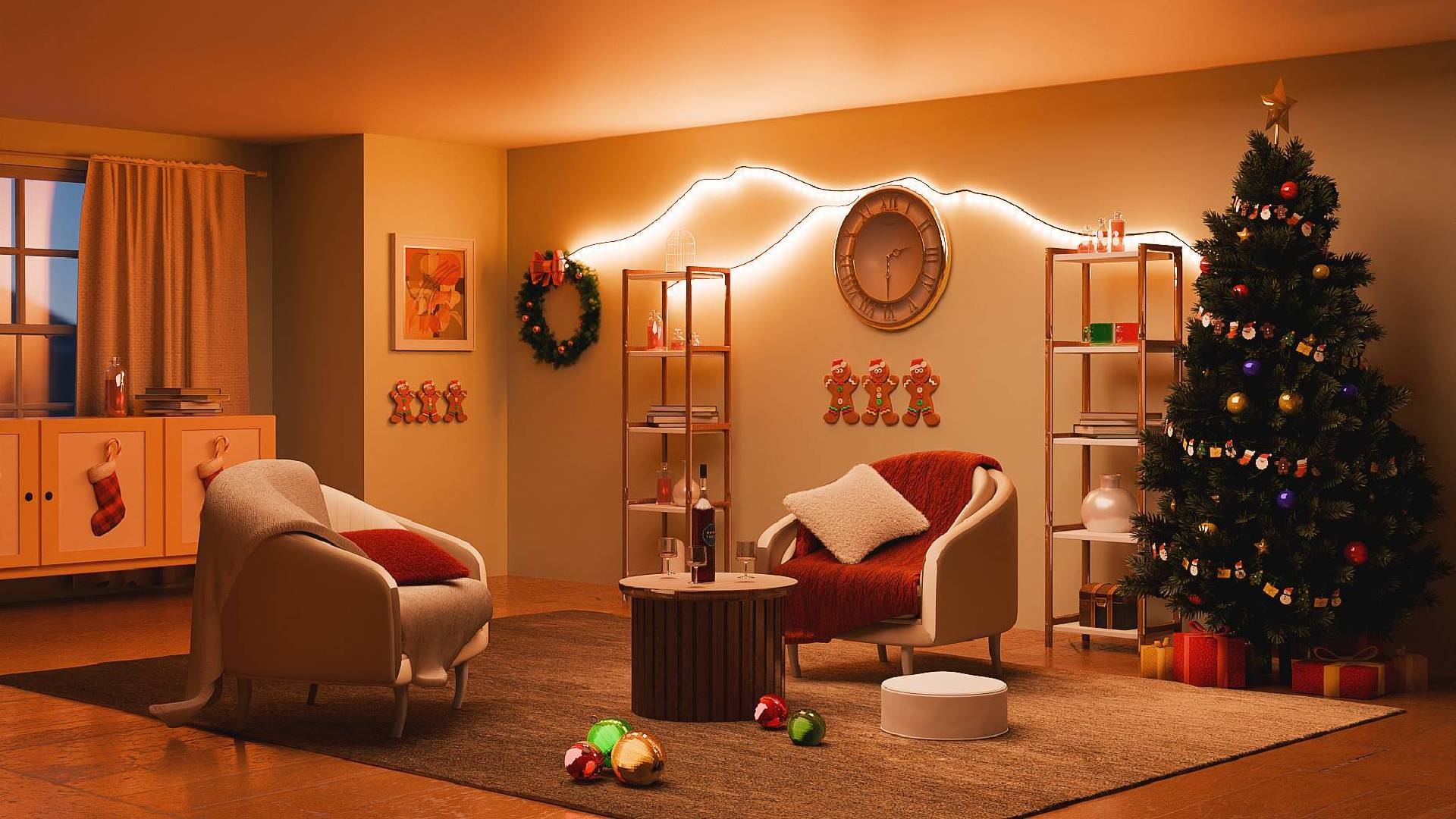 3D Christmas Interior Warm Scene - TurboSquid 2327544