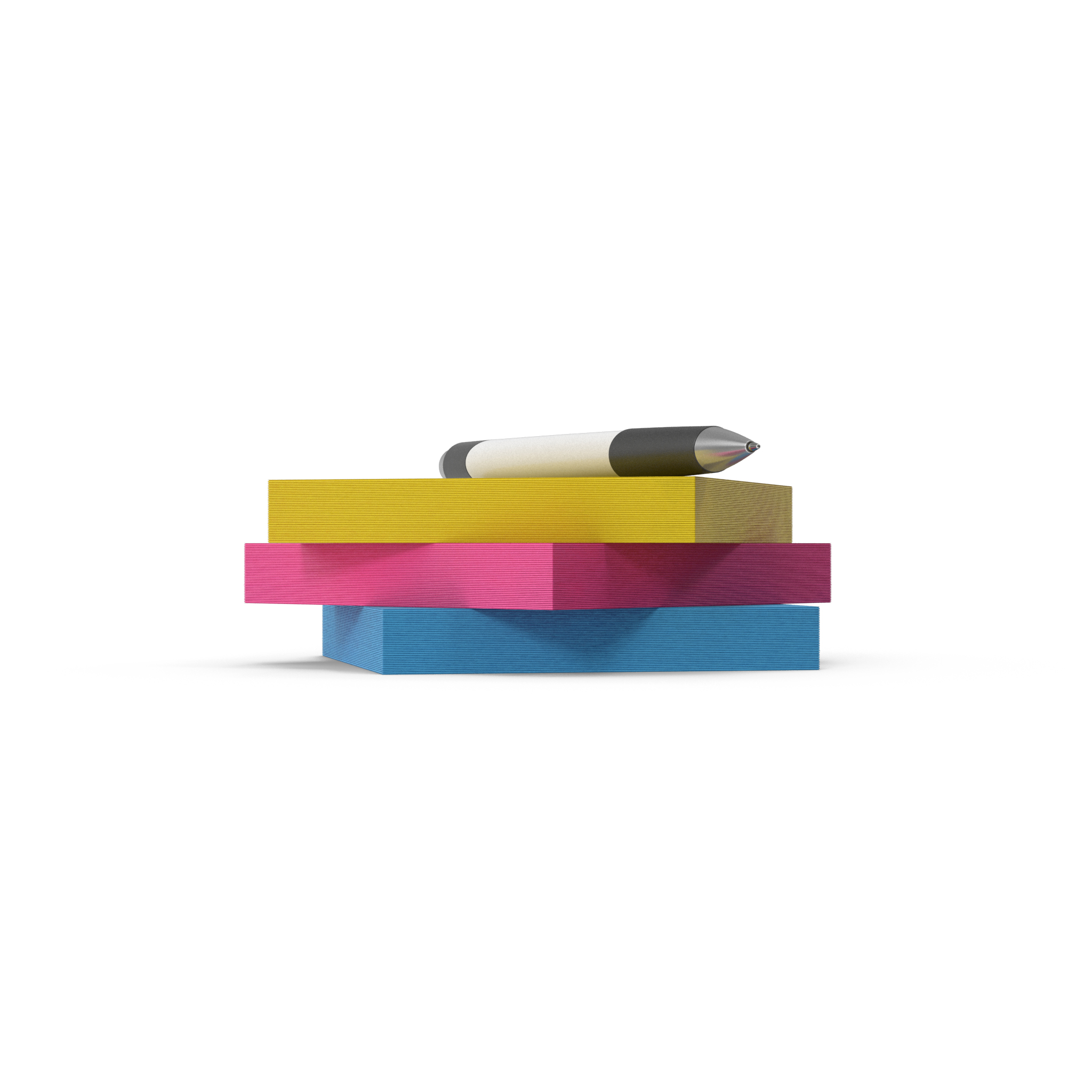 modelo 3d Sticky Notes With Pen - TurboSquid 1891989