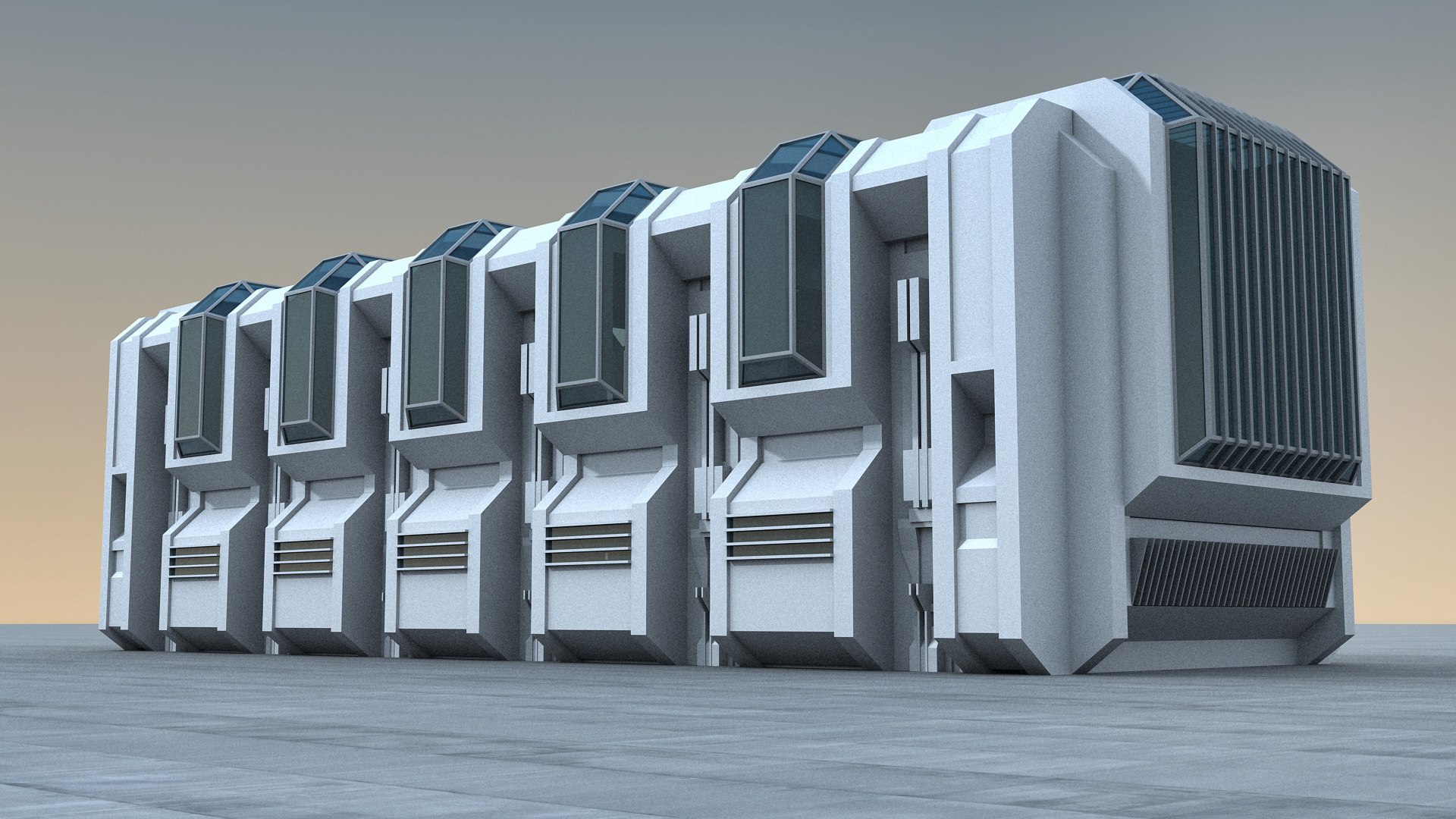 3D Future Building 004 Model - TurboSquid 2037625