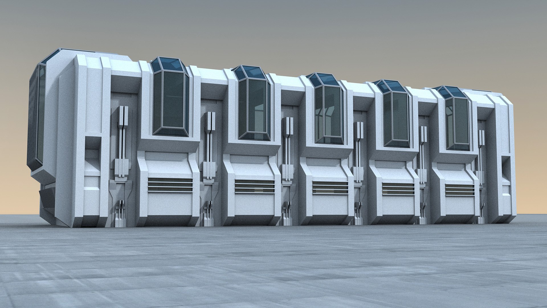 3D Future Building 004 Model - TurboSquid 2037625