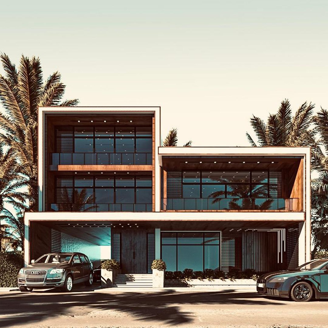 3D Exterior Modern Facade Design - TurboSquid 2236902