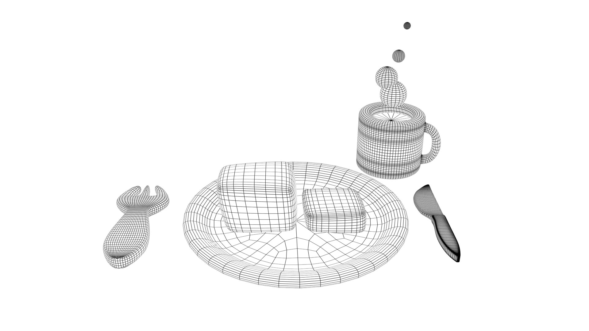 3D Cartoon Breakfast Model - TurboSquid 1782968