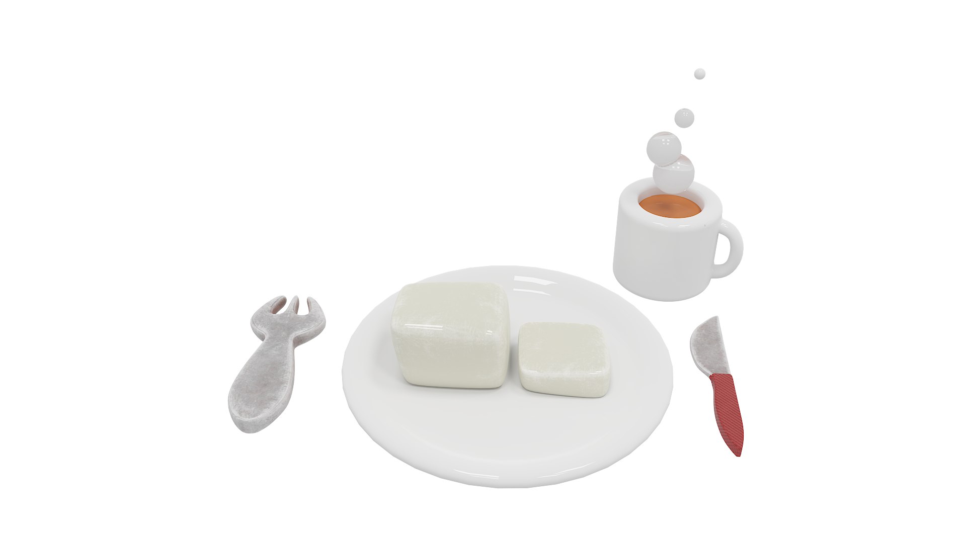 3D Cartoon Breakfast Model - TurboSquid 1782968