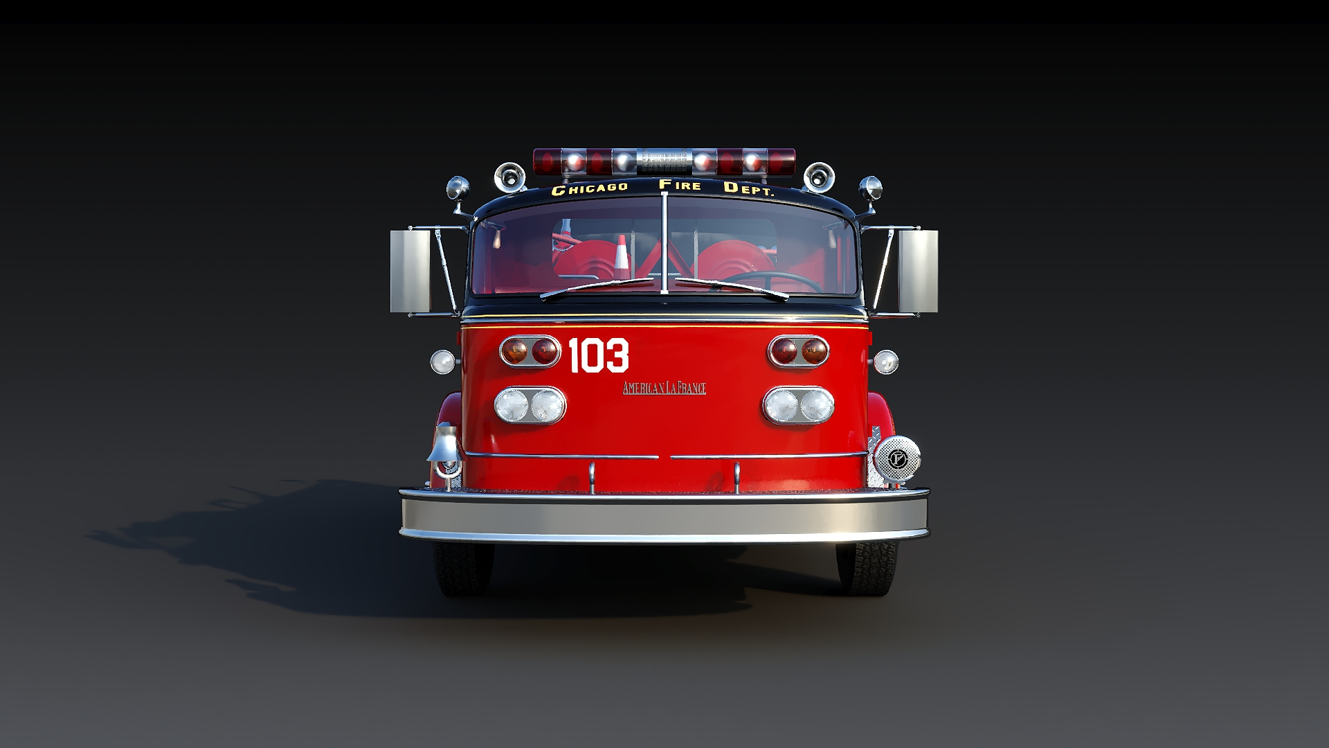 3D Fire Truck American La France 900 Chicago Fire Dep Model ...