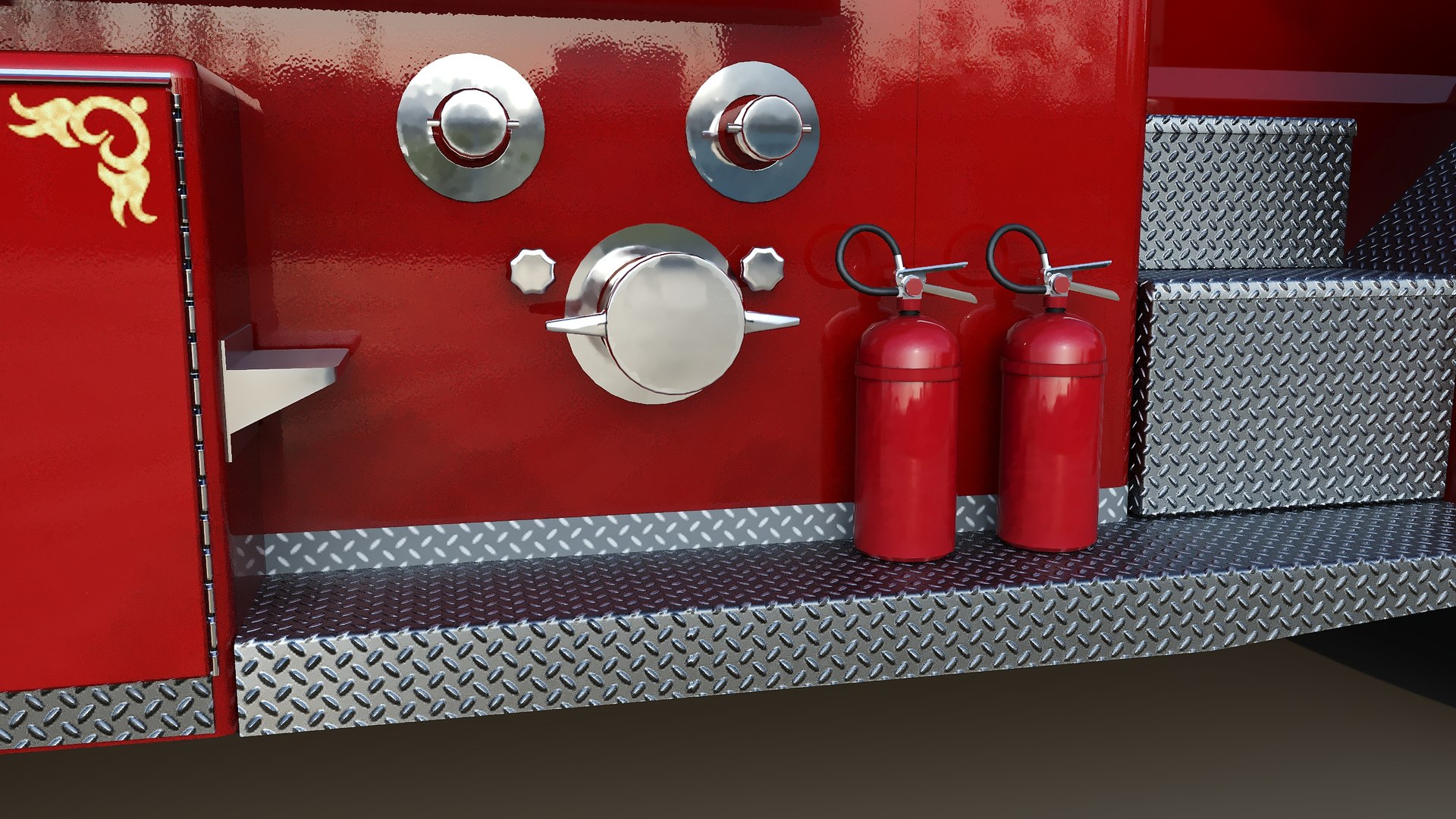 3D Fire Truck American La France 900 Chicago Fire Dep Model ...