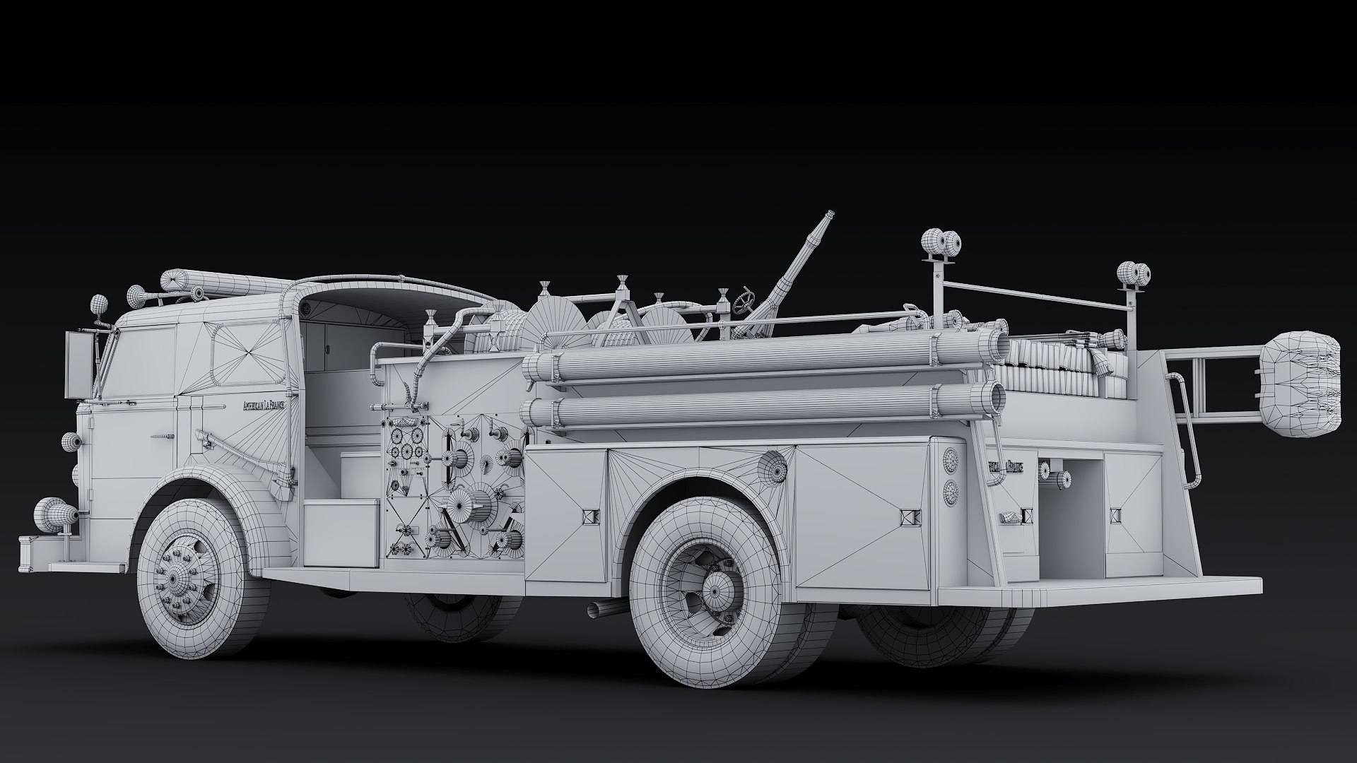 3D Fire Truck American La France 900 Chicago Fire Dep Model ...