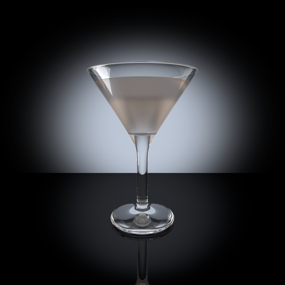 3d Martini Glass Model