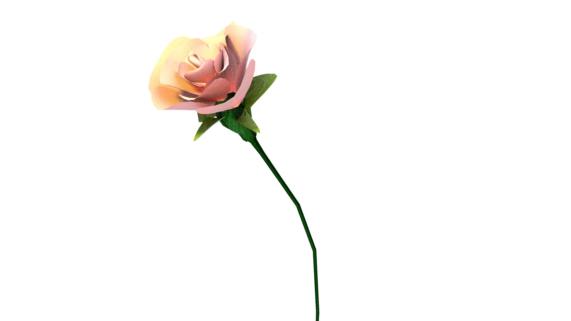 Pink Rose Flower 3D Model - TurboSquid 2002272