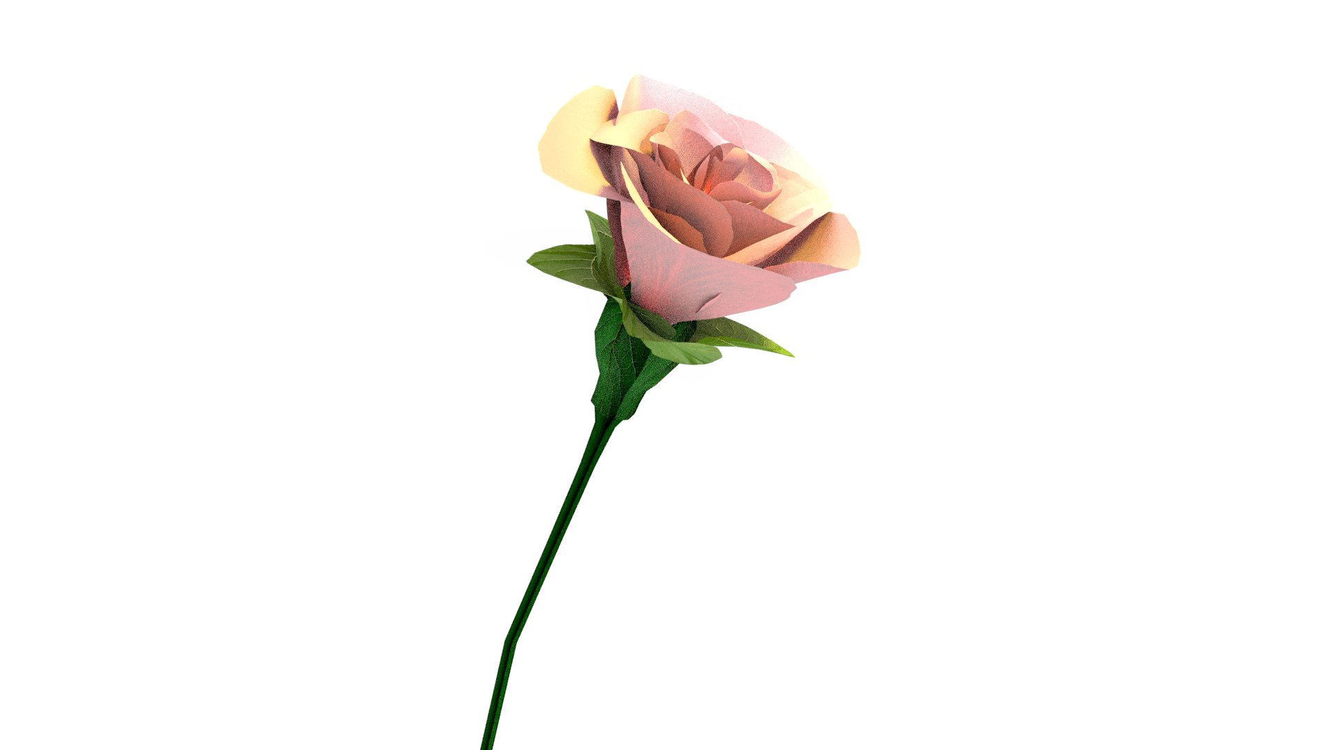 Pink Rose Flower 3D Model - TurboSquid 2002272