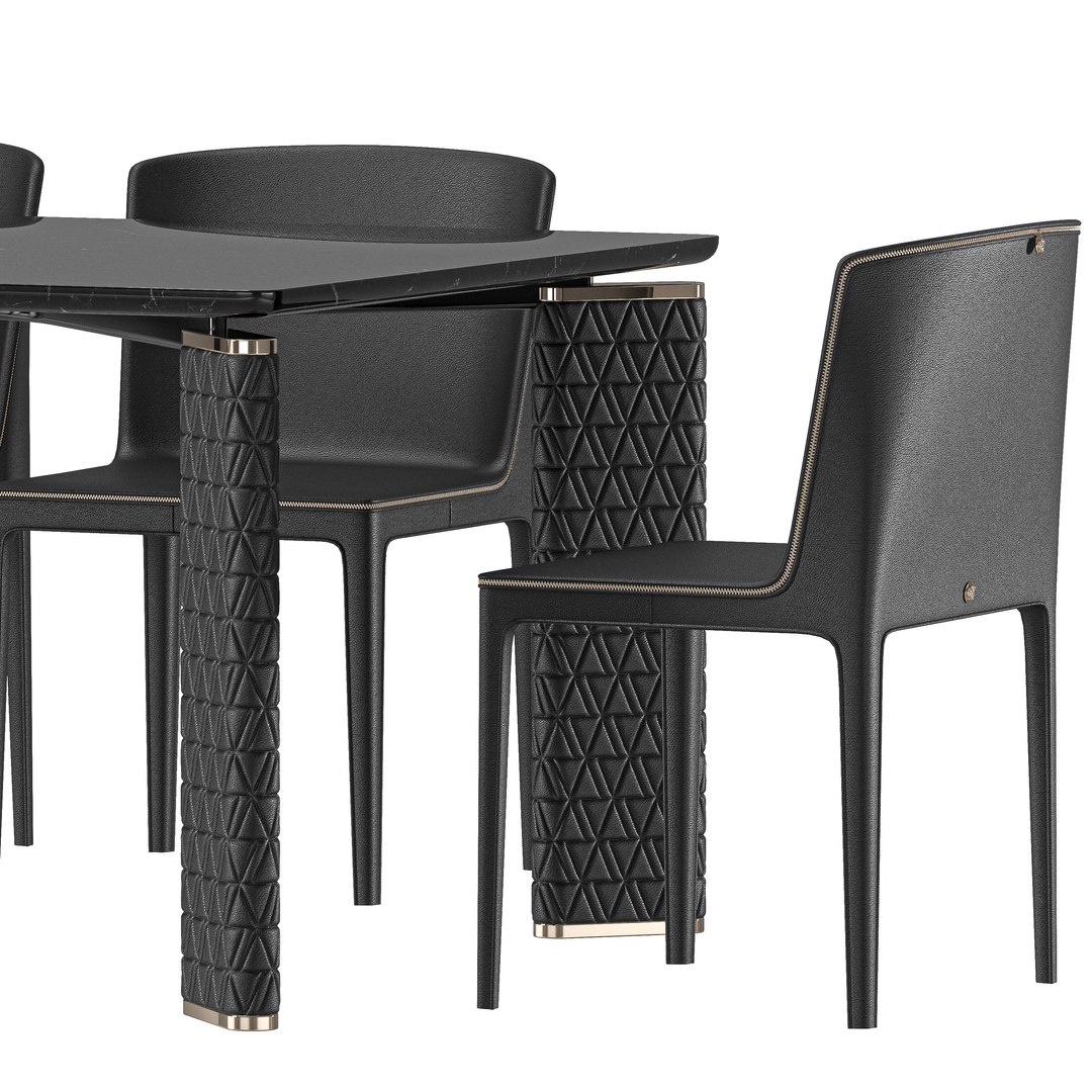 3D VERSACE HOME V Marble Dining Table and chair - TurboSquid 2110840