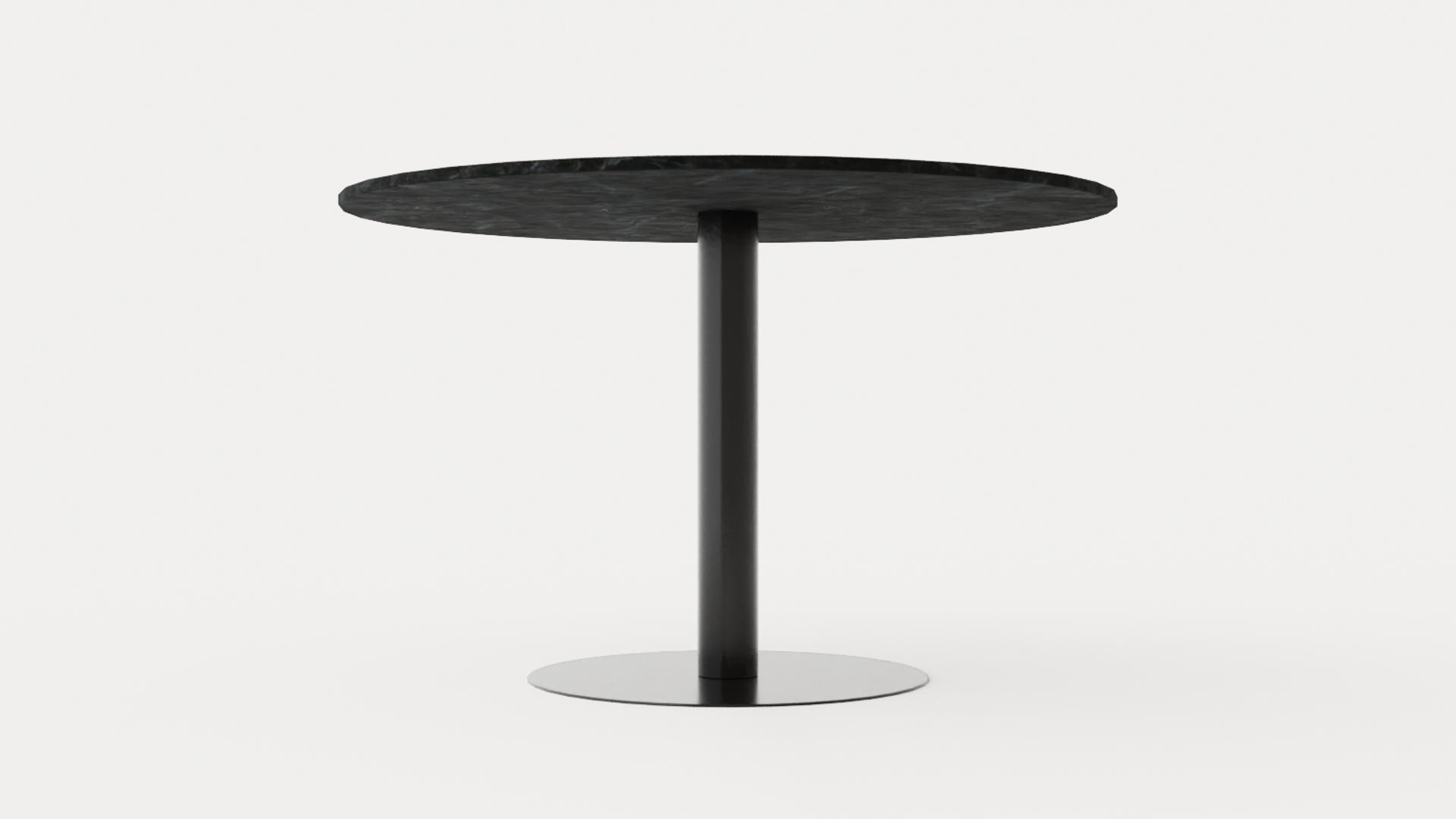 Capri Dining Table 120 Cm Around Marble Gray Black 3D - TurboSquid 2233211