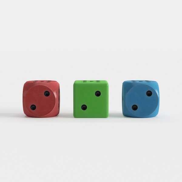 Classic dice different colors model - TurboSquid 1553791