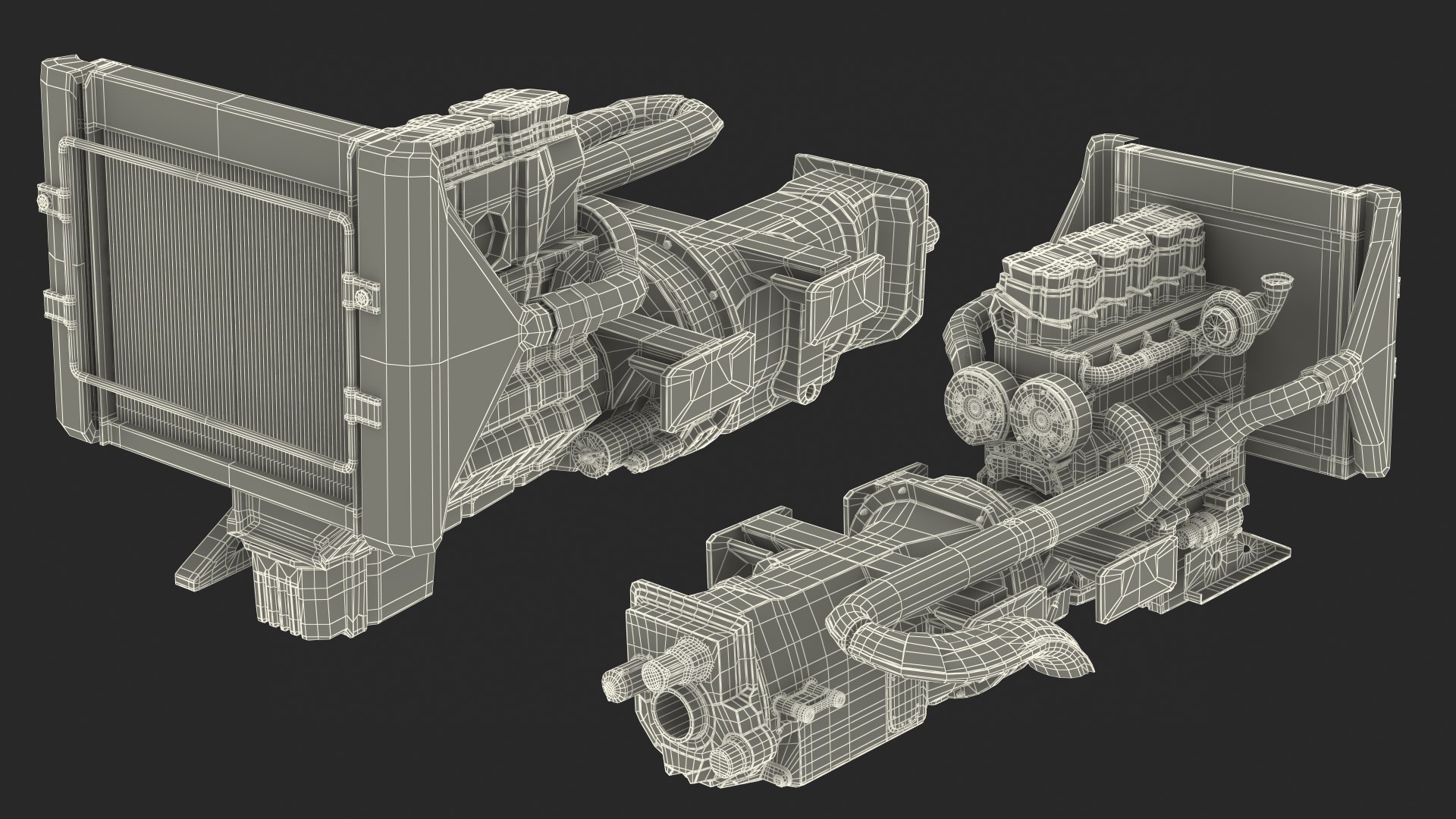 Truck engine 3D model - TurboSquid 1607568
