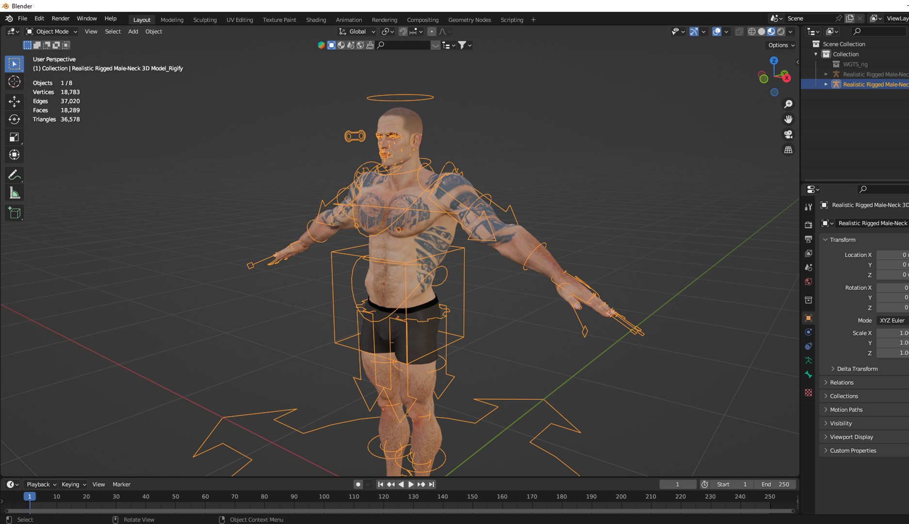 3D model Realistic Rigged Male-Neck 3D Model - TurboSquid 2117079