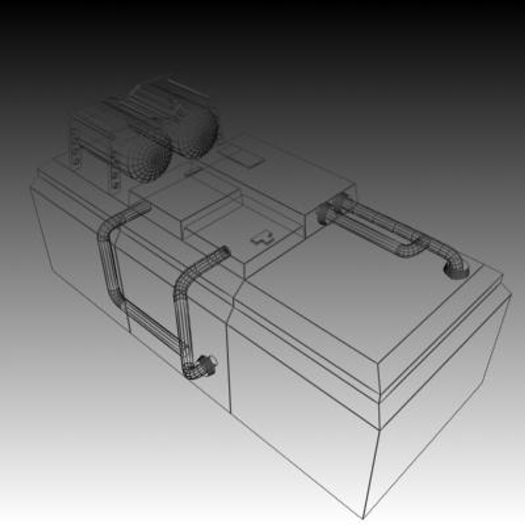 block spaceship 3d model